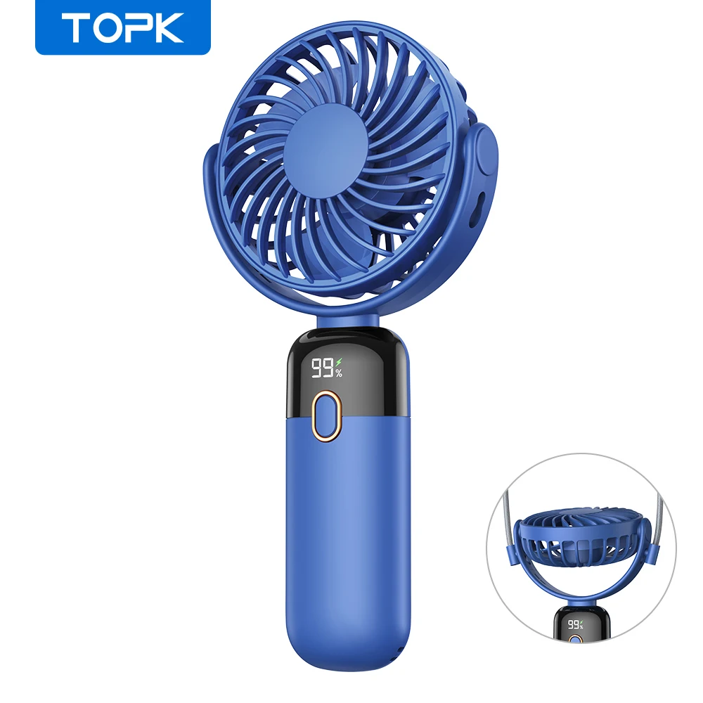 TOPK-Mini-Portable-Handheld-Fan-USB-Rechargeable-Fan-360-Rotatable ...