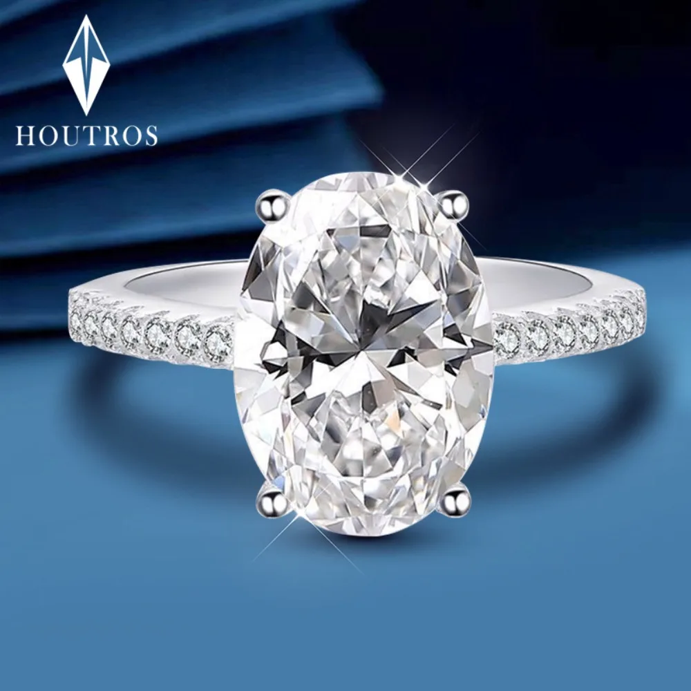 Houtros-1ct-2ct-3ct-Oval-Moissanite-Ring-for-Women-925-Sterling-Sliver ...