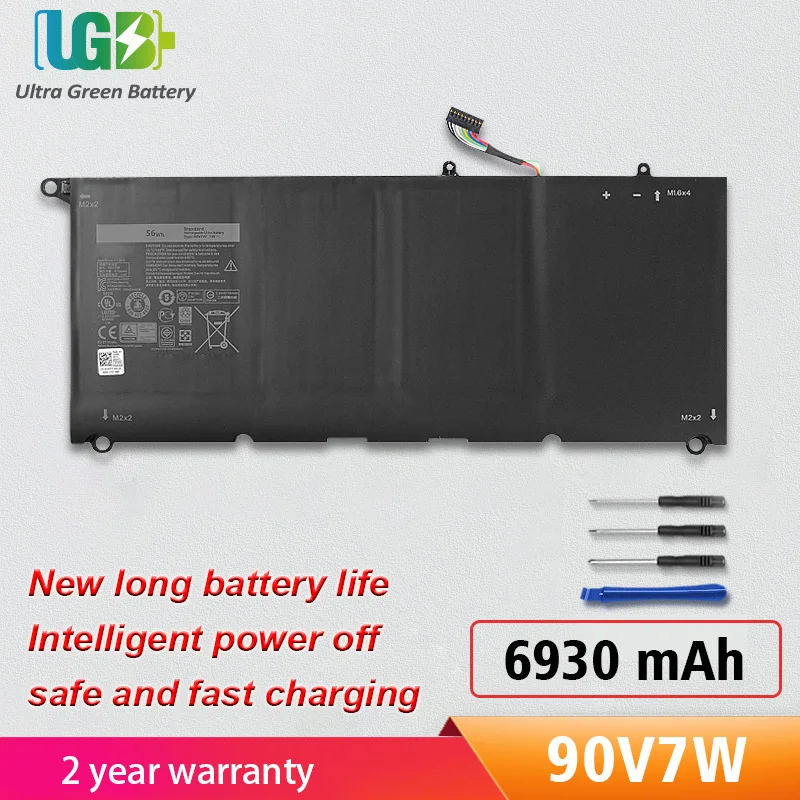 UGB Novo 90V7W JHXPY 13 JD25G Bateria Para Dell XPS 9360 XPS13 9350 13D ...