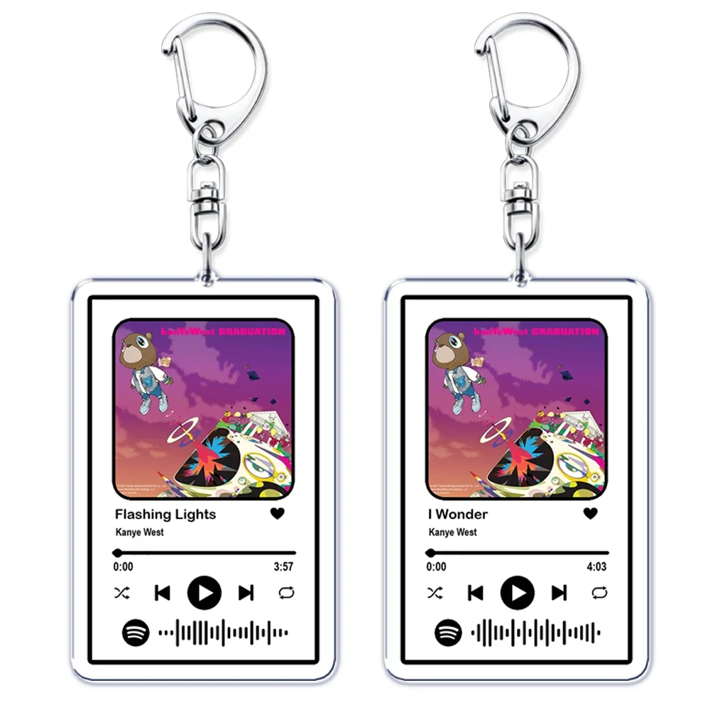 Kanye-Rap-Album-Graduation-Keychains-Keyring-for-Accessories-Bag-Bear ...