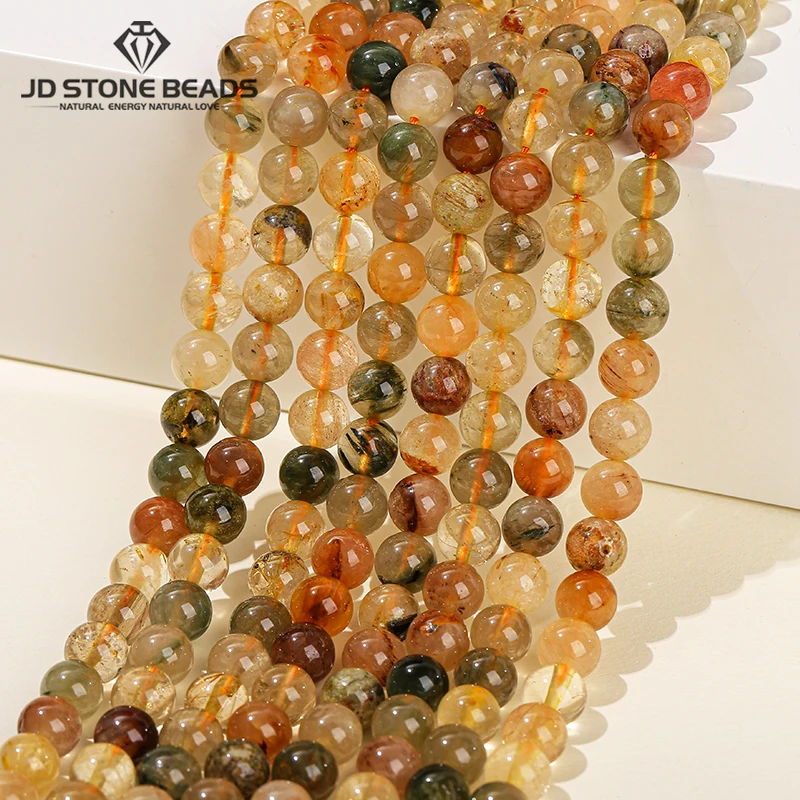 Natural-Mixed-Rutilated-Quartz-Hair-Crystal-Stone-Beads-6-8-10-12mm ...