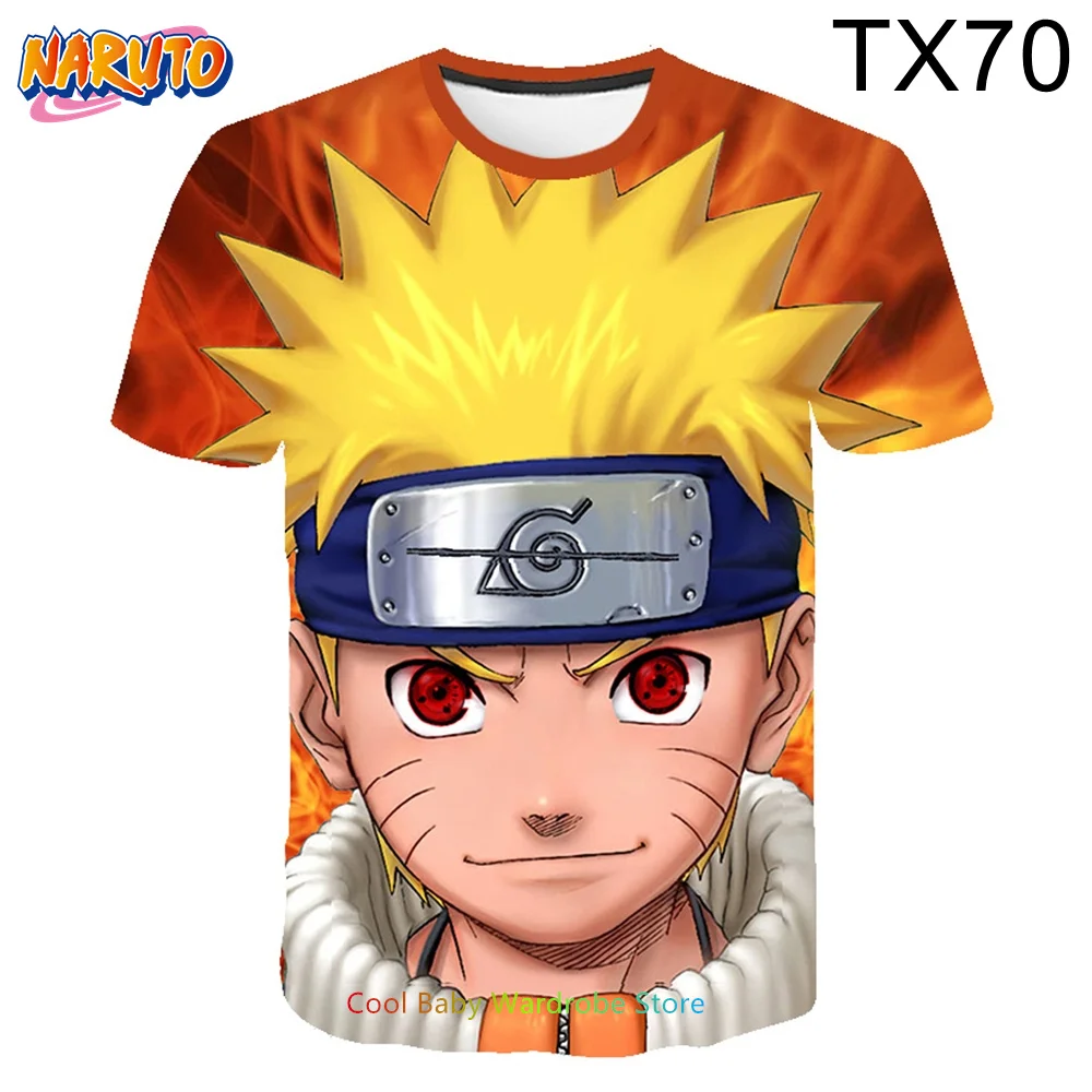 Camiseta de dibujos animados de Naruto para niños, anime nuevo, ropa ...