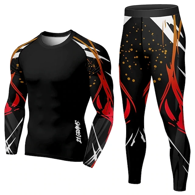 2022 Quick Dry Men's Running Sets Compression Sports Suits Skinny ...