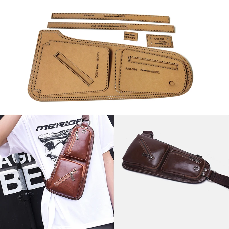 1Set-DIY-Kraft-Paper-Template-New-Fashion-Chest-Bag-Shoulder-Bag-Sewing ...