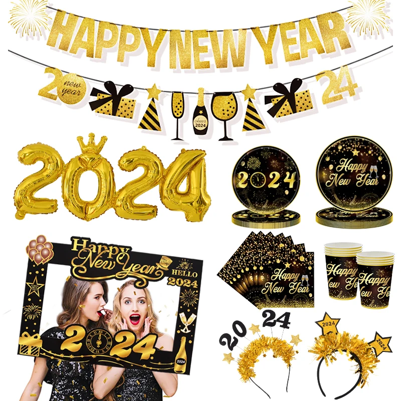 New-Year-2024-Number-Foil-Balloons-Happy-New-Year-Eve-Party-Favors ...