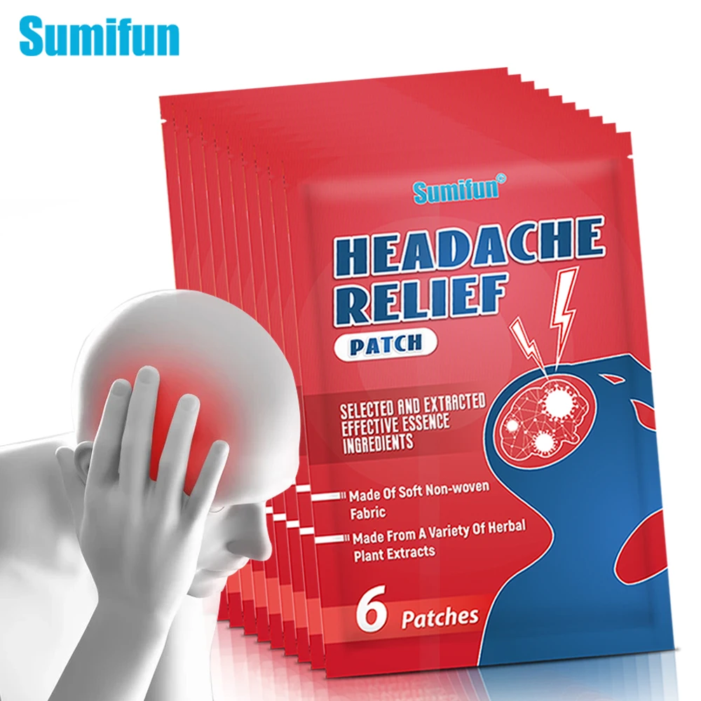 6-30-60Pcs-Headache-Relief-Patch-Treat-Migraine-Herbal-Sticker ...