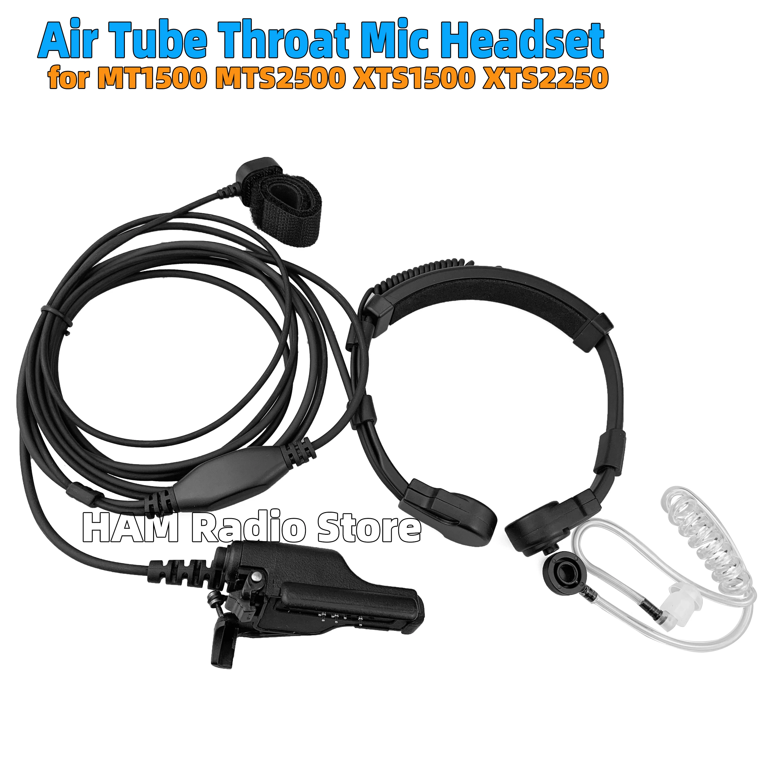 Air Tube Throat Vibration Mic PTT Headset for Motorola MTX838 MTX900 ...