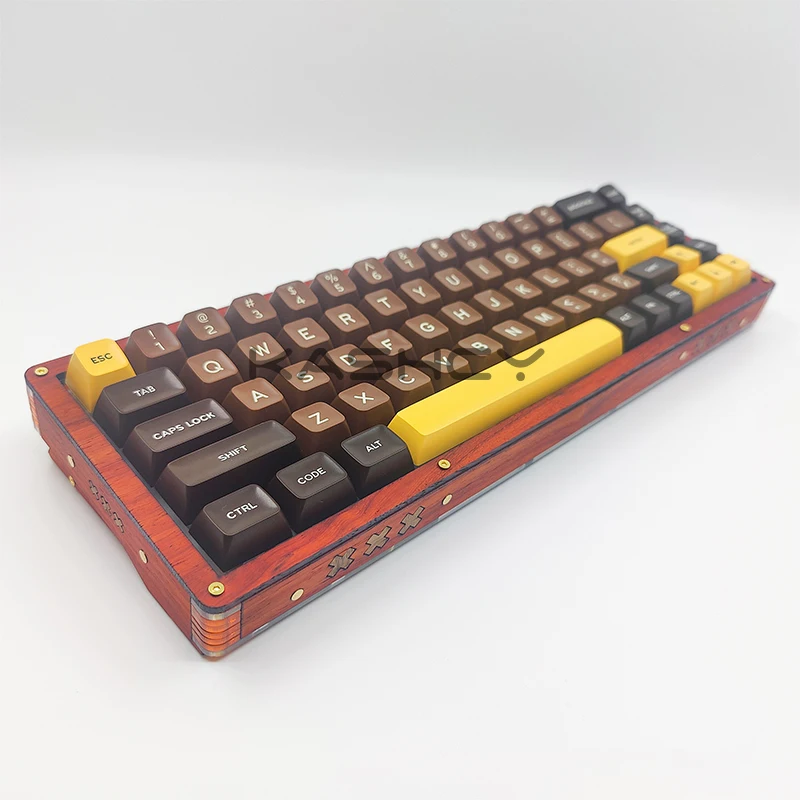 Red-Rosewood-Soild-Wood-Arcylic-65-Wireless-RGB-Mechanical-Keyboard-Kit ...