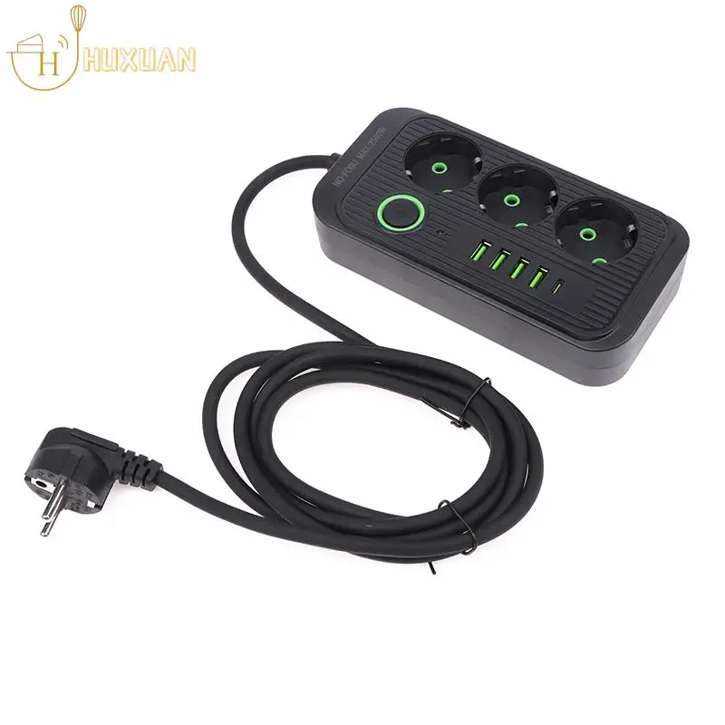 1Pc-EU-Plug-Power-Strip-AC-Outlet-Multitap-Extension-Cord-Electrical ...