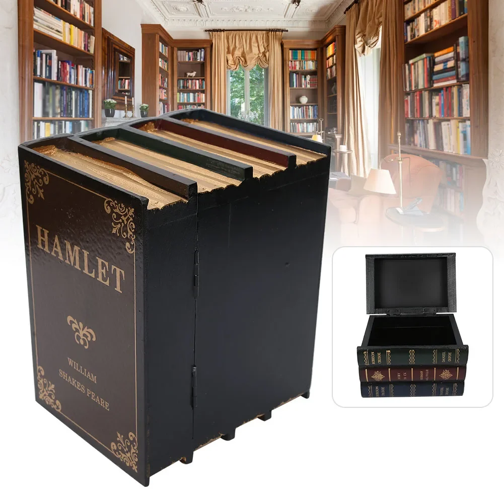 Book Shaped Box Home Decoration Props Office Bookcase Ornaments Jewelry ...