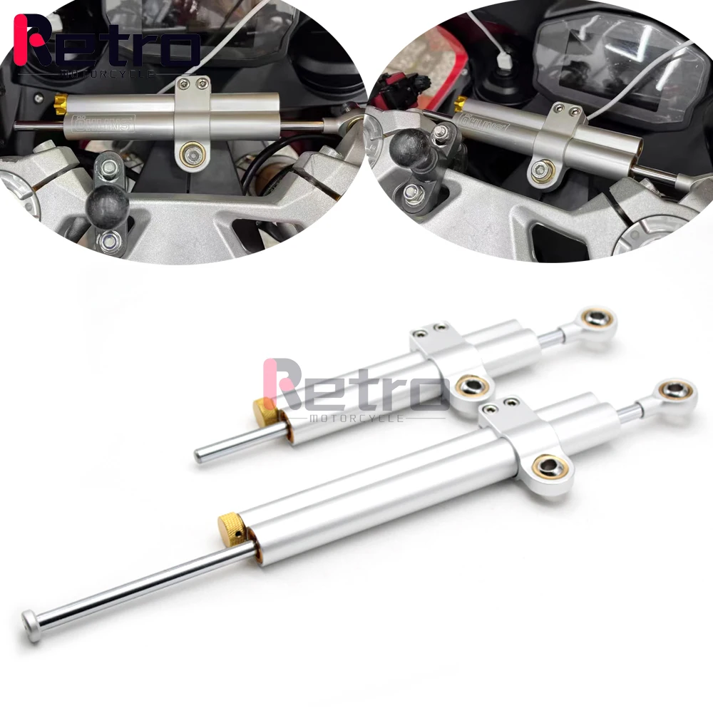 CNC-aluminum-Universal-Motorcycle-Adjustable-Stabilizer-Steering-Damper ...