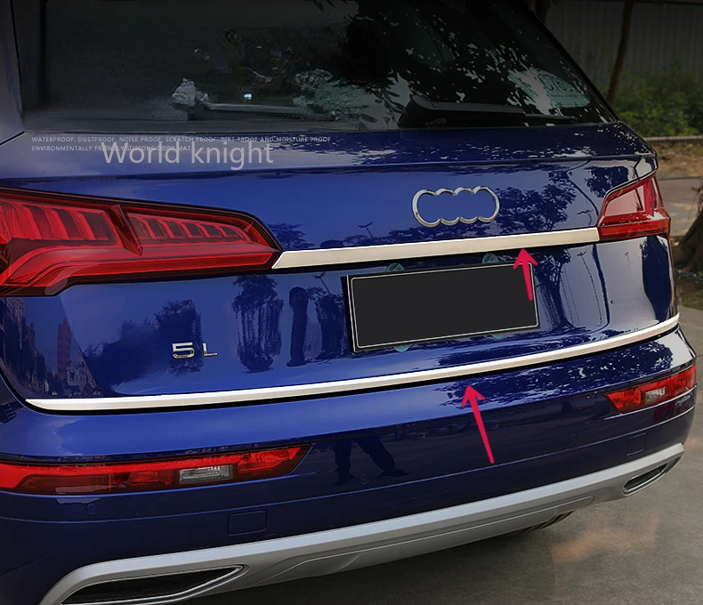 For-Audi-Q5-2018-2019-2020-Chrome-Rear-Trunk-Lid-Cover-Trim-Car ...