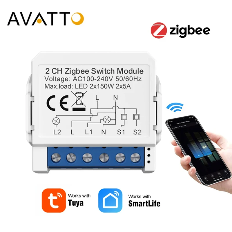 AVATTO-Smart-Zigbee-Switch-Module-2-Way-App-Control-Smart-Home ...