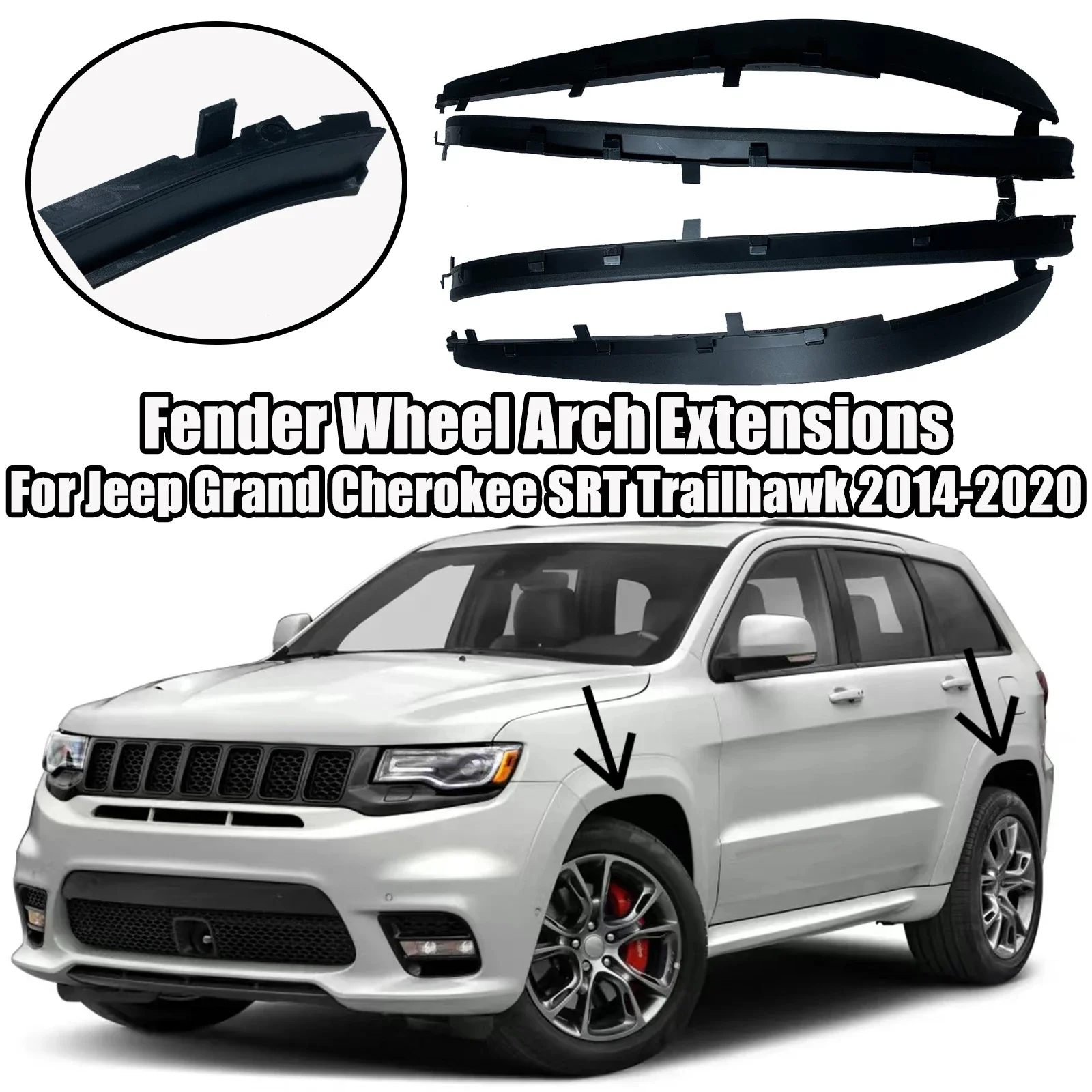 New Wheel Fender Arch Extensions Mudguard Eyebrow For Jeep Grand ...