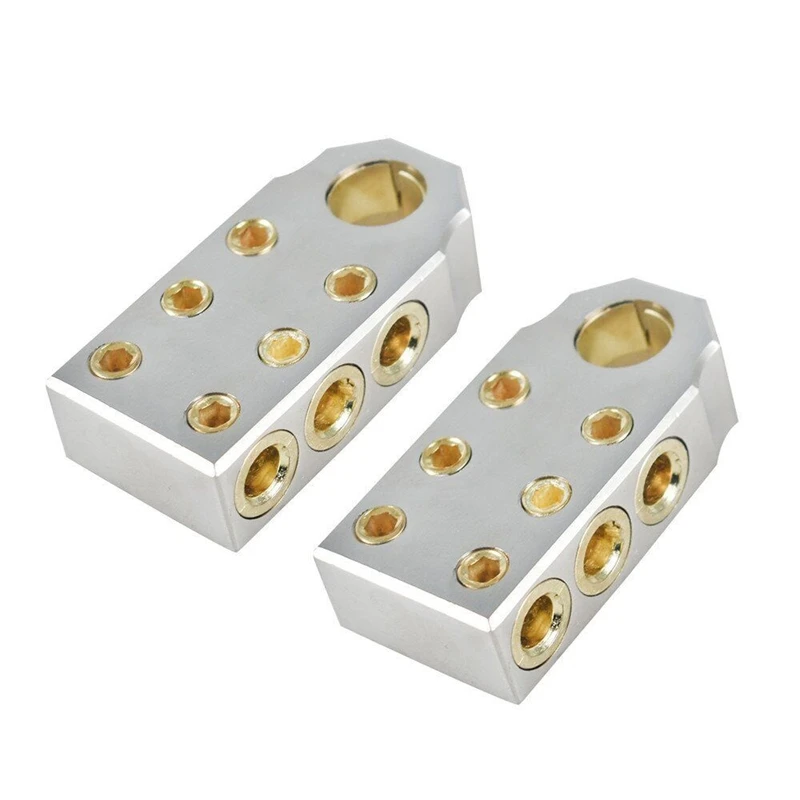 2Pcs Car Battery Terminal Clamp 6V-48V 1/0 2 4 6 8 Gauge AWG Gauge ...