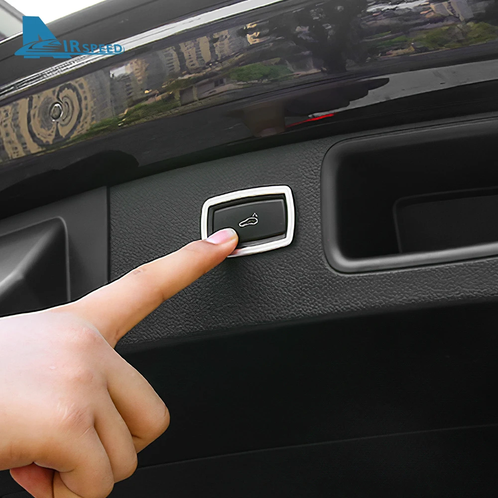 Sliver-Aluminium-Alloy-Car-Trunk-Switch-Button-Trim-Frame-Sticker-For ...