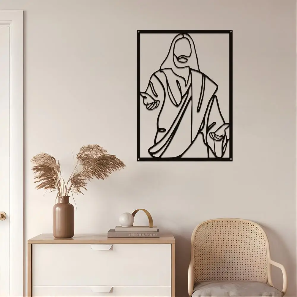 1PC-Tree-Jesus-Metal-Wall-Art-Religious-Metal-Wall-Decor-The-Heart-Of ...