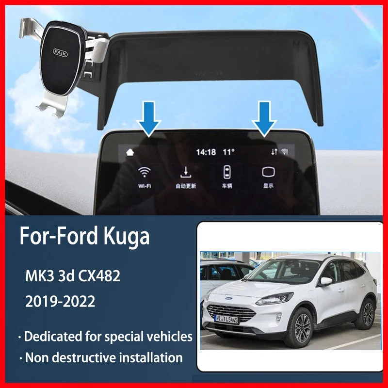 For-Ford-Kuga-MK3-3d-ST-Line-2019-2022-Screen-Car-Mobile-Phone-Holder ...