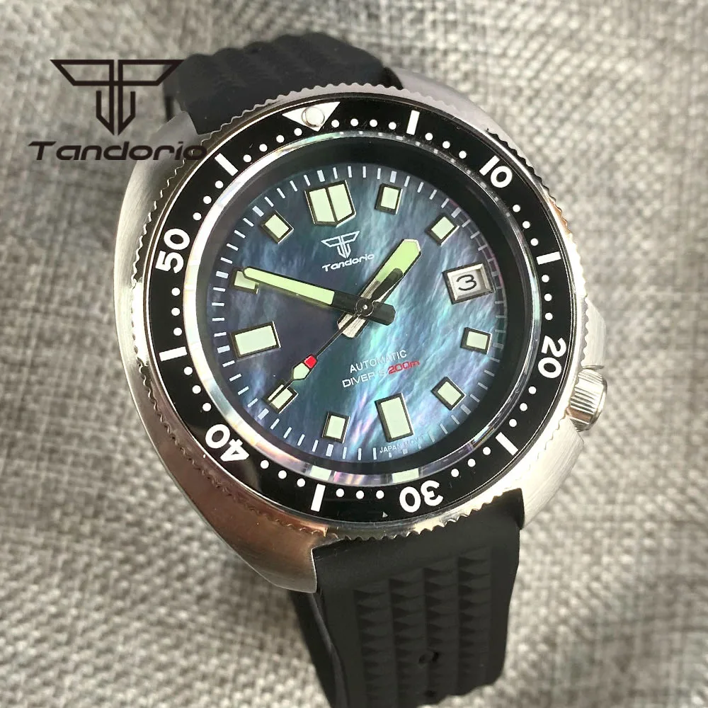 Tandorio-Shiny-MOP-Shell-Dial-NH35A-44mm-200M-Waterproof-Automatic-Dive ...