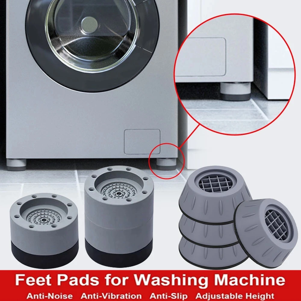 4Pcs Universal Anti Vibration Pads Washing Machine Rubber Feet Mat Anti ...