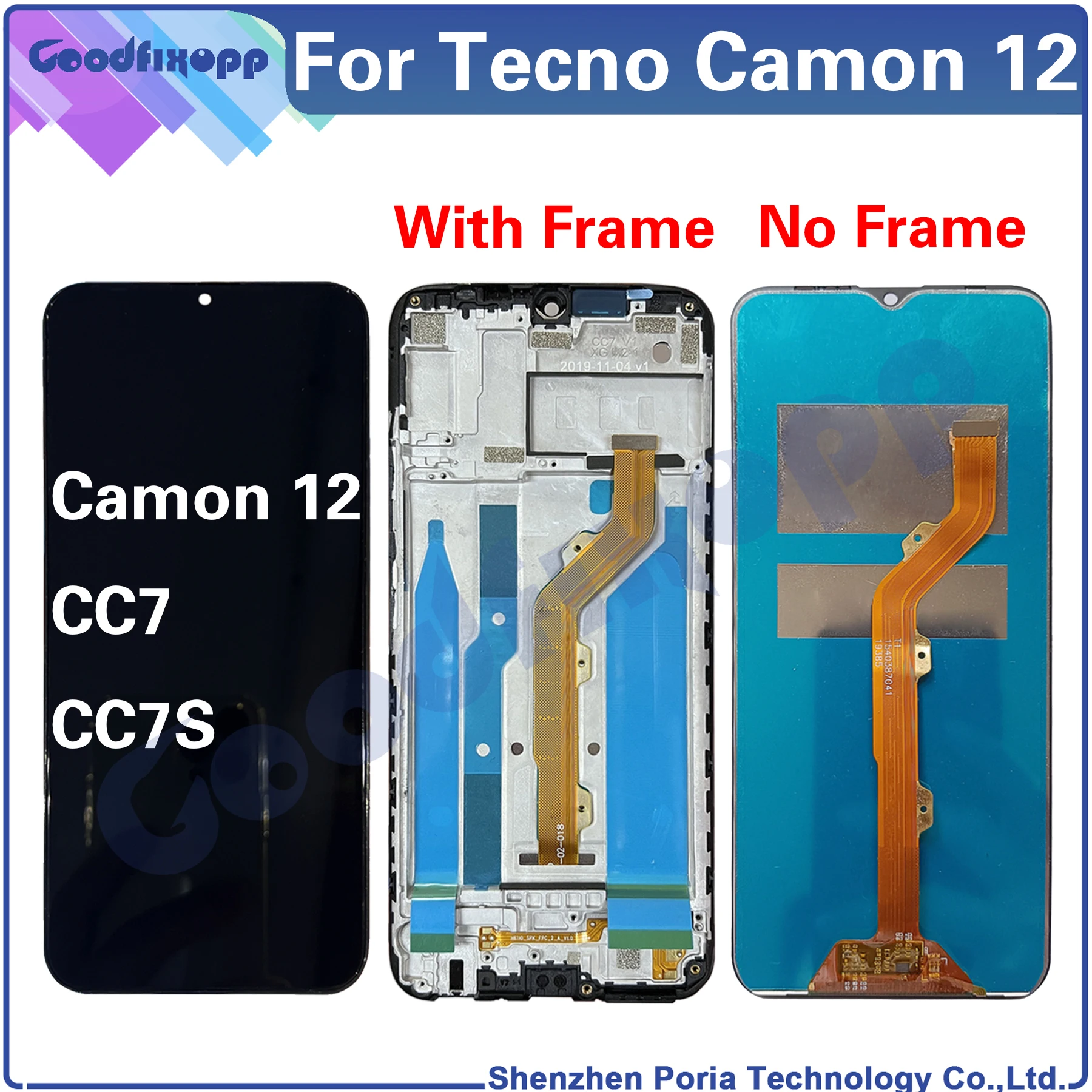 For Tecno Camon 12 CC7 CC7S LCD Display Touch Screen Digitizer Assembly ...