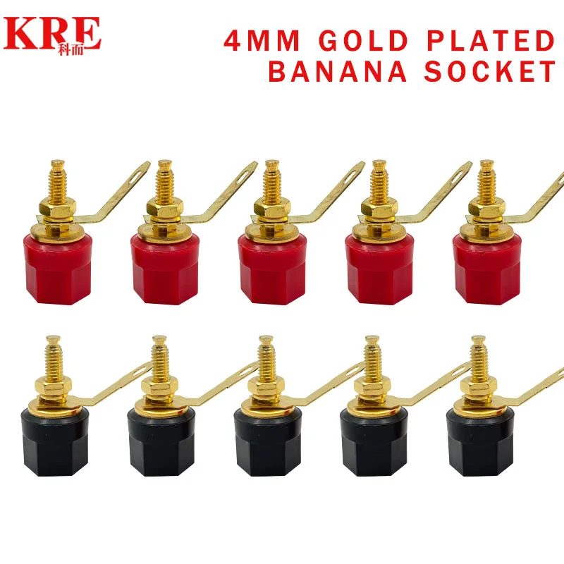 20pcs-Gold-Plated-Amplifier-Speaker-Binding-Post-4mm-Banana-Plug ...