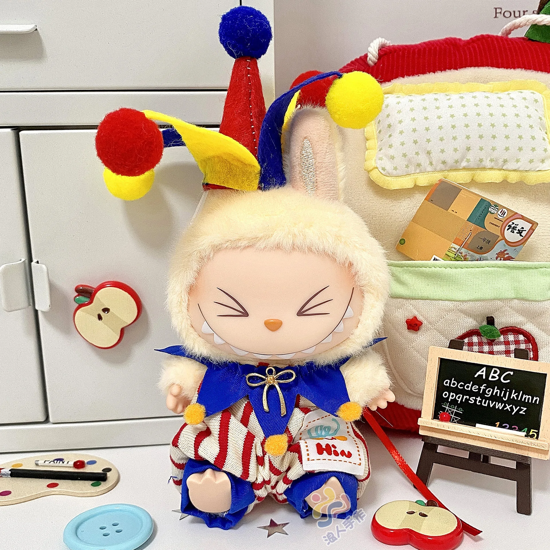 For Labubu Circus Clown Style Clothes Cute Vinyl Doll Labubu V1 V2 V3 ...
