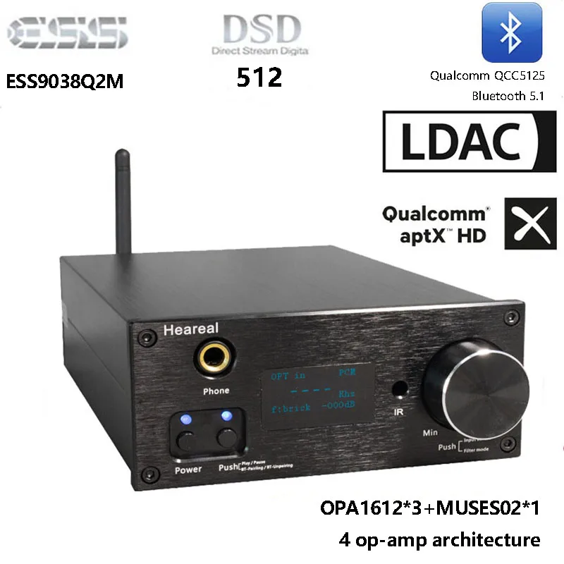 HIFI-Audiophile-Audio-Decoder-ESS9038Q2M-Bluetooth-5-1-DSD512-32BIT-384KHz-Lossless-Top-Audio ...