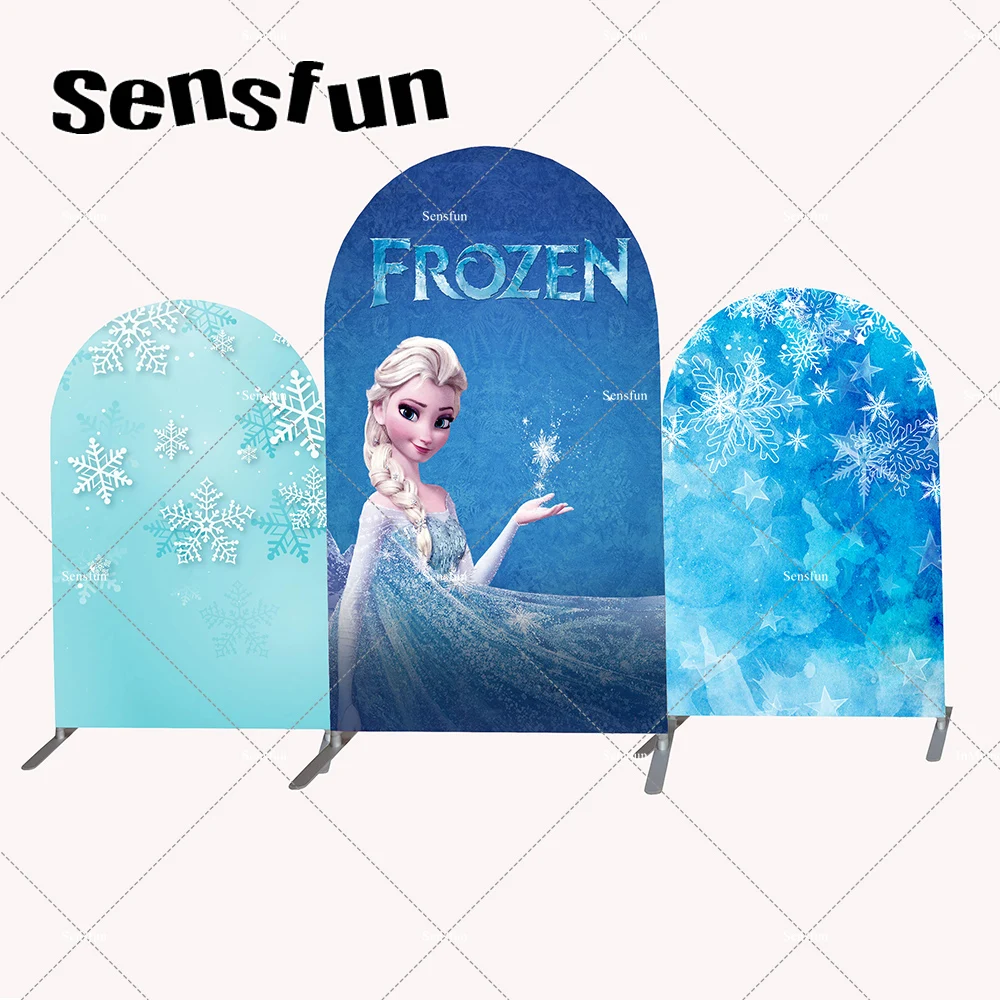 Disney Princess Elsa Arch Backdrop Cover For Girls Baby Shower Birthday ...