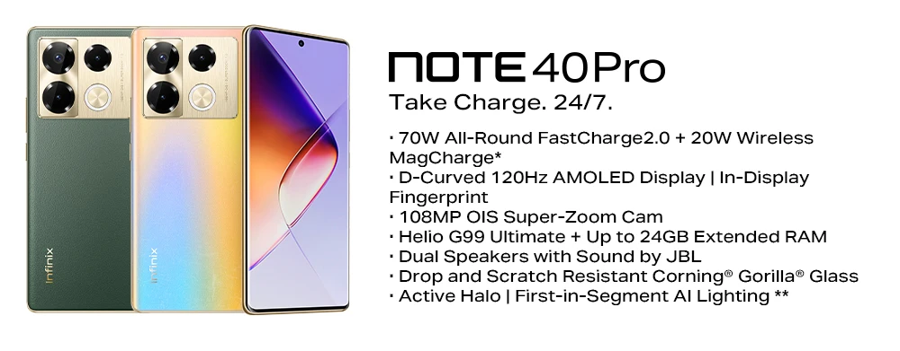 INFINIX Celular Infinix Note 40 Pro 8GB 256GB Negro | falabella.com