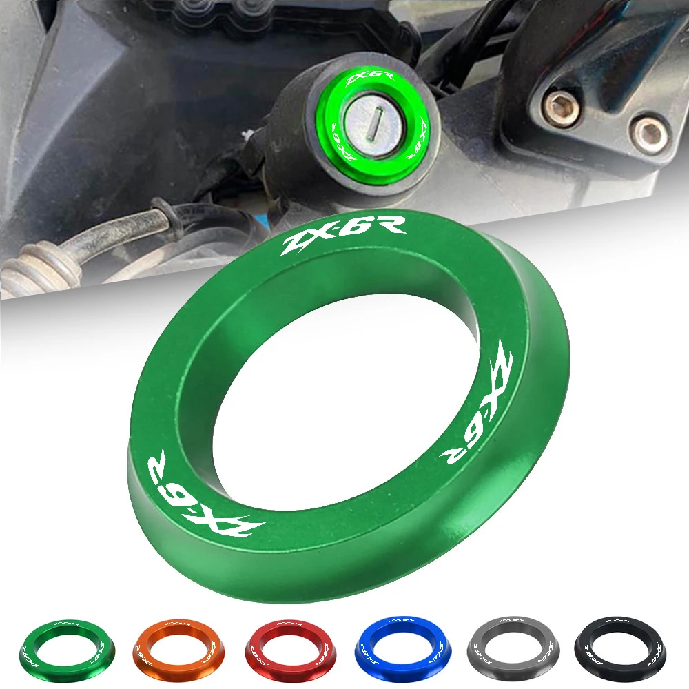 zx-6r rcycle Ignition Switch Cover Ring CNC Accessories For KAWASAKI ...