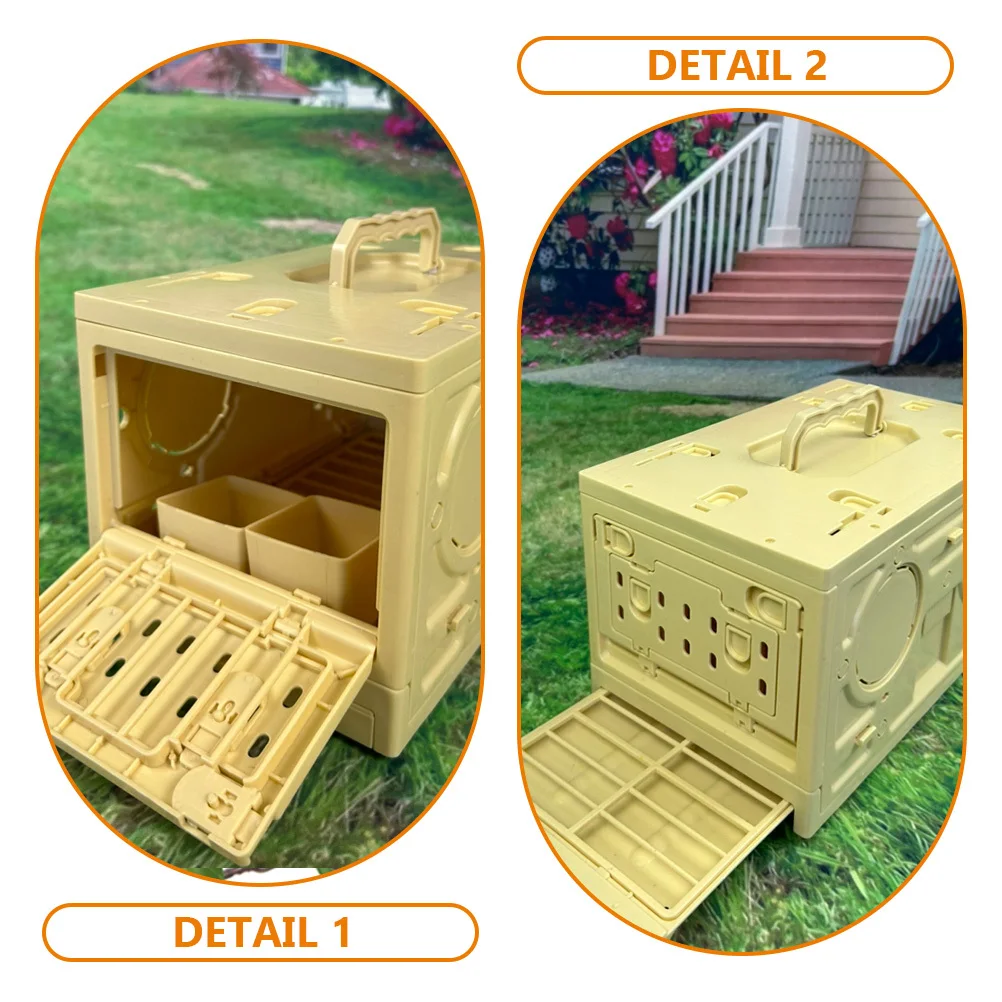 Plastic Foldable Bird Cage Portable Lightweight Parrot Carrier Small ...