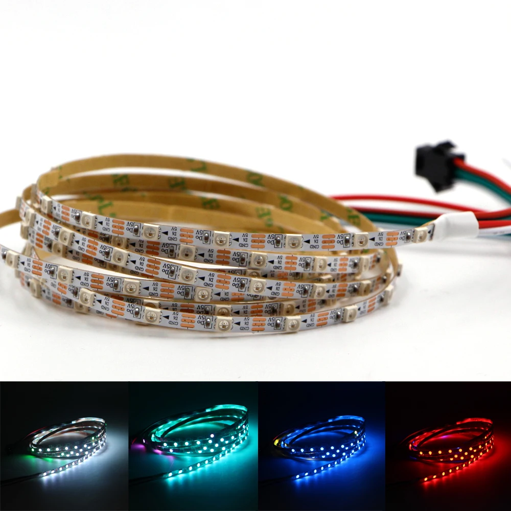 3mm-4mm-5mm-Narrow-PCB-WS2812B-Pixel-ARGB-LED-Strip-light-Individually ...