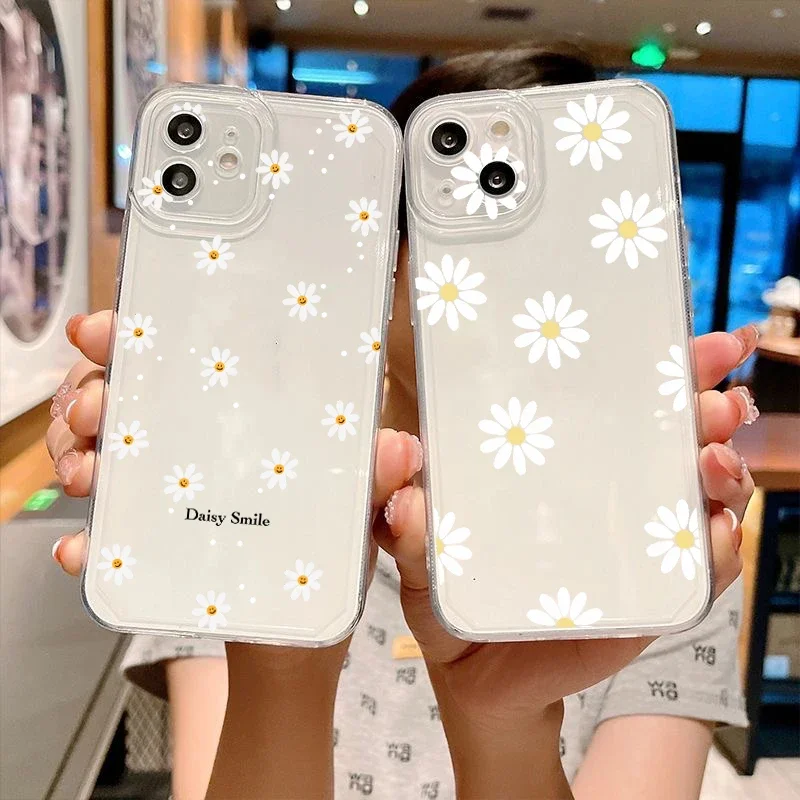 Daisy Cherry Clear Coque Phone Case for Redmi 14C (S15133)