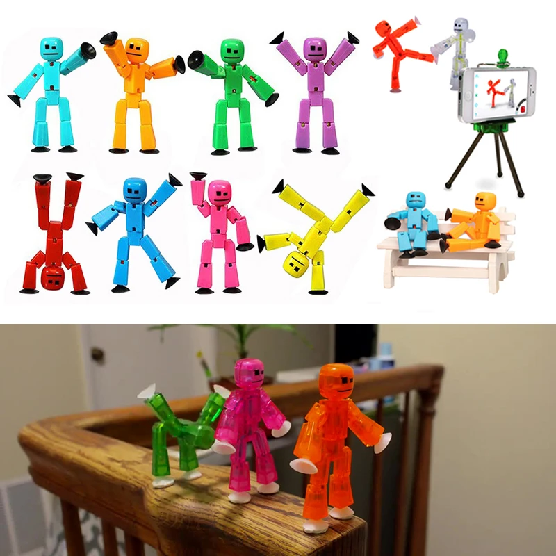 8cm Sticky Robot Action Toy Sucker Studio Articulated Sucker Children ...
