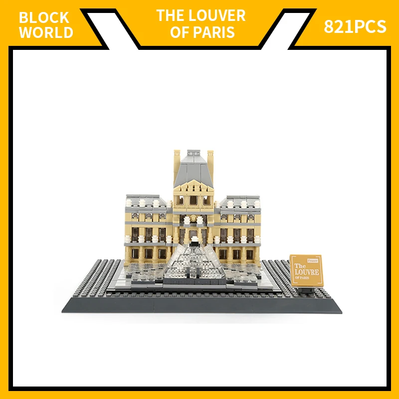 World-Architecture-Model-Building-Paris-Louvre-Museum-Blocks-Desktop ...