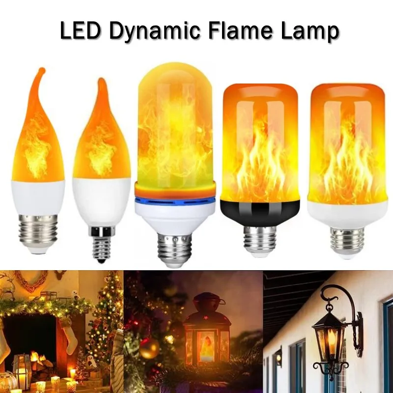 LED-E27-Flame-Bulb-Fire-E14-lamp-Corn-Bulb-4-Modes-Party-LED-Light ...
