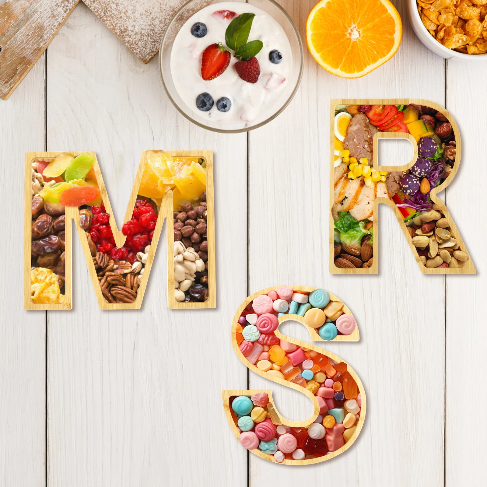 Charcuterie-Letters-Fillable-Wood-Alphabet-Food-Platter-Fillable-Snack ...