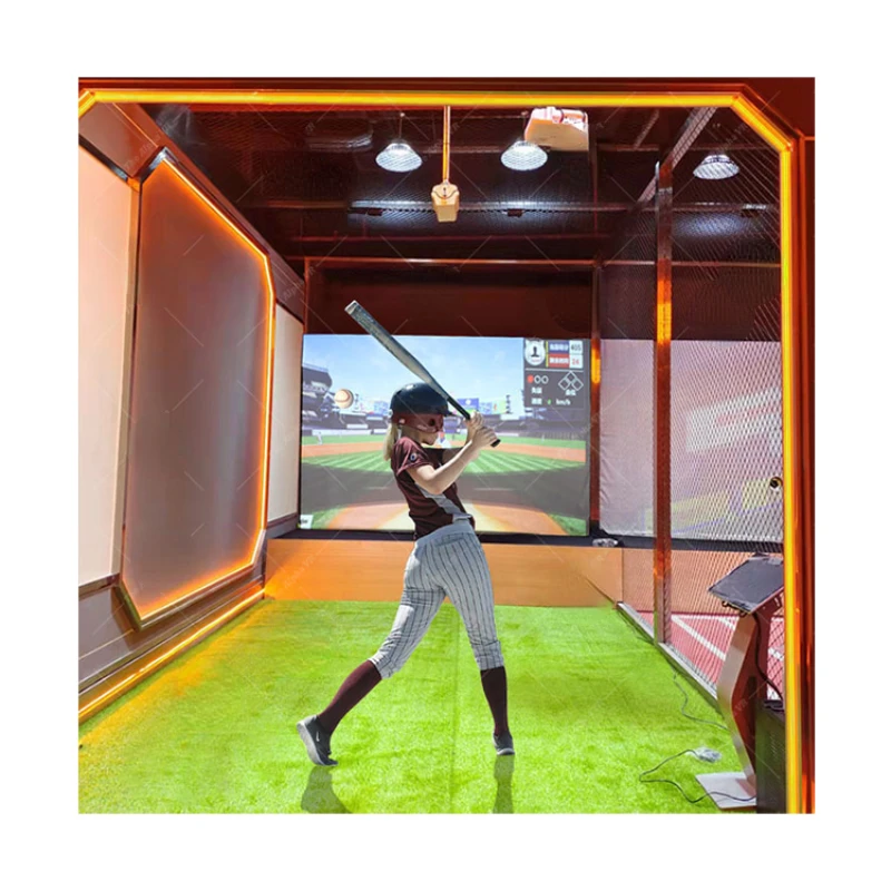 Fitness-game-sport-indoor-screen-baseball-hitting-simulator-batting ...