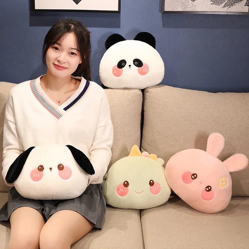 30CM Cute Animal Rabbit Dinosaur Panda Hand Warmer Plush Toy Stuffed ...