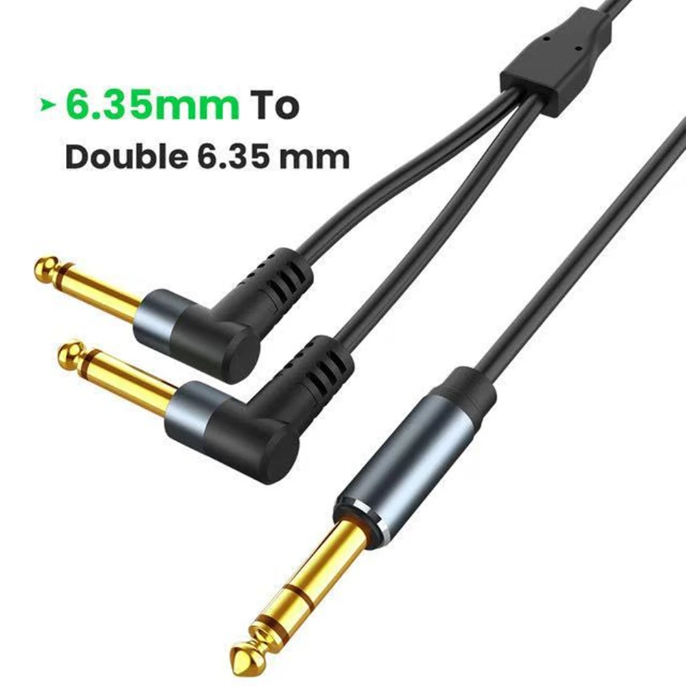 Cable de Audio estéreo TRS a Dual 1/4 "TS Mono Insert, 1/4mm 6,5" TRS Y ...