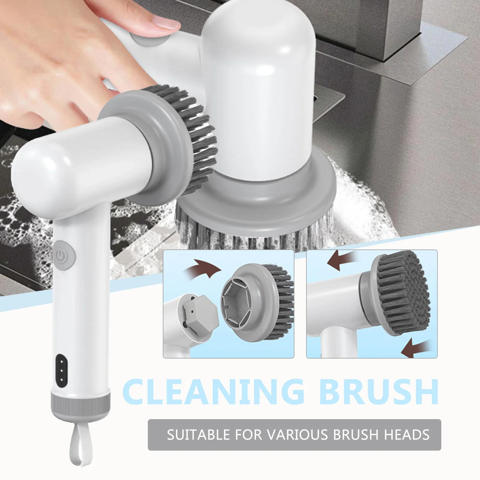 Electric-Cleaning-Brush-Wireless-USB-Charging-Waterproof-Durable ...