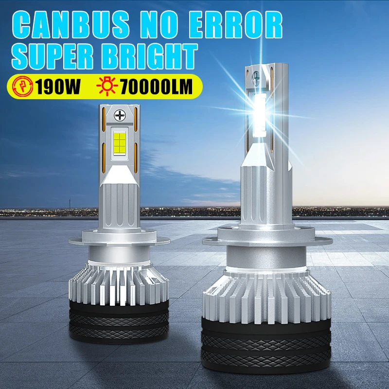 Carsnake-H7-LED-Canbus-No-Error-190W-6000K-70000Lm-H1-H4-H8-H9-H11-Car ...