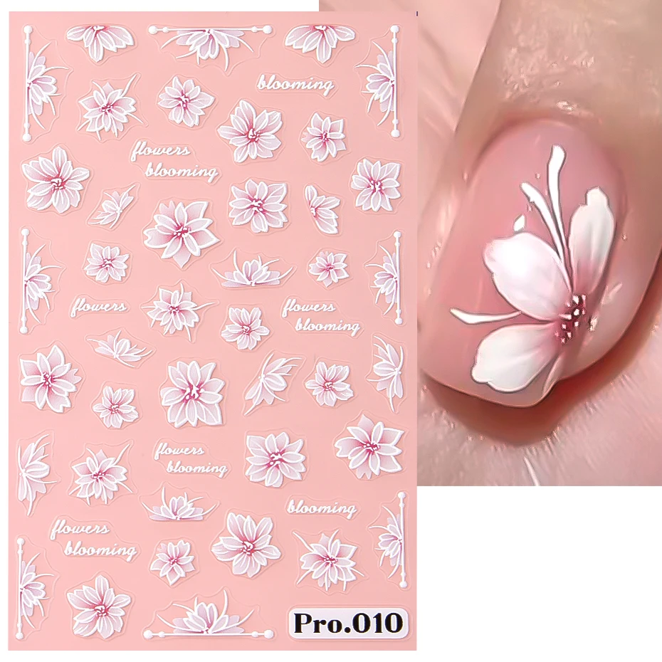 1Pcs-Sakura-Stickers-For-Nails-5D-Embossed-Spring-Cherry-Blossom-Tulip ...