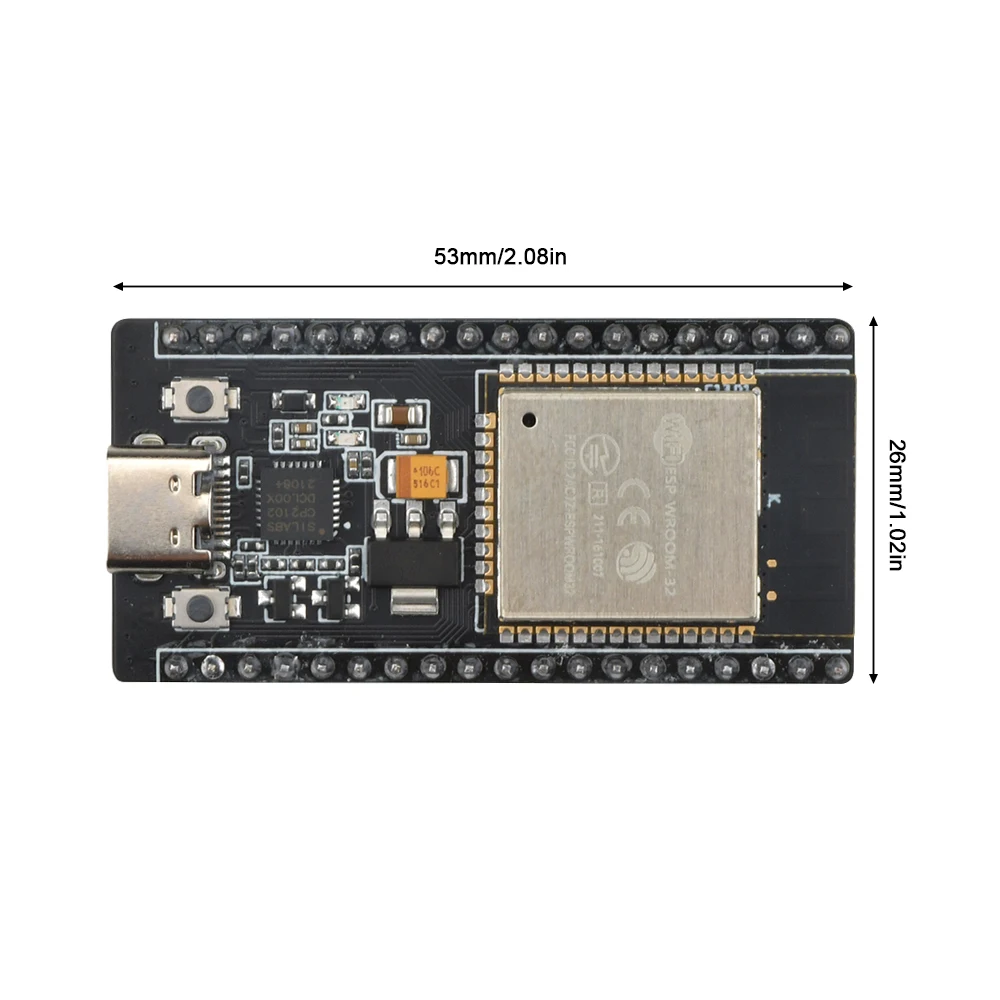 Generic ESP32 Development Board 2.4 GHz Dual Core WLAN WiFi + BT 2-in-1 Microcontroller ESP ...