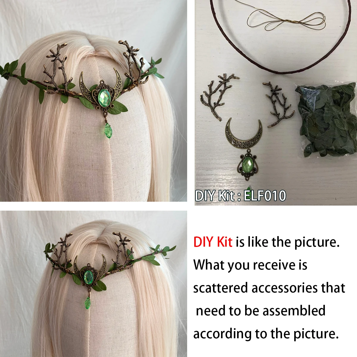 DIY-Boho-Woodland-ELF-Tiara-Elven-Headpiece-Festival-Fairy-Crown ...