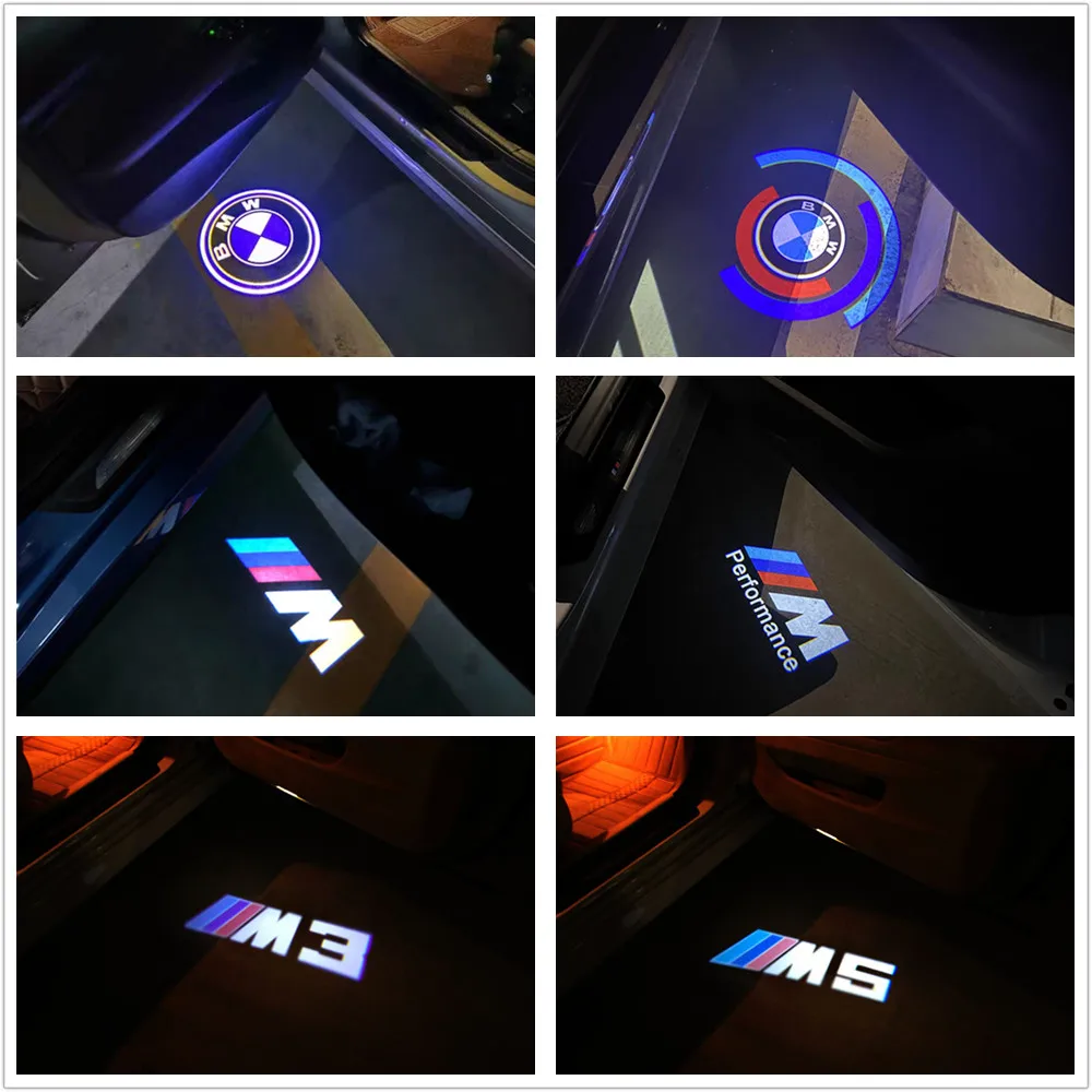 LED Car Door Logo Projector Light For BMW 1 2 3 4 5 6 7 Series E81 E82 ...