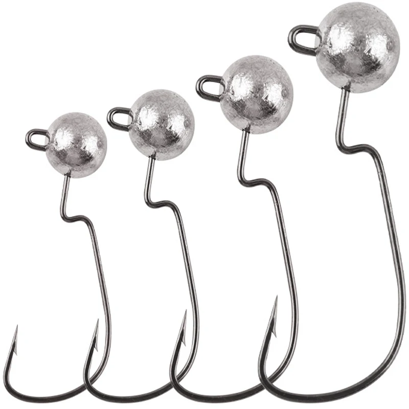 5Pcs-3-5g-5g-7g-10g-Exposed-Jig-Head-Fishing-Hook-Soft-Worm-Fishhook ...