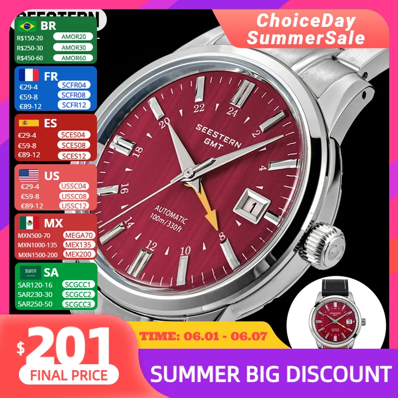 SEESTERN-S446-Men-Watch-Automatic-Mechanical-Wristwatches-NH34-GMT ...