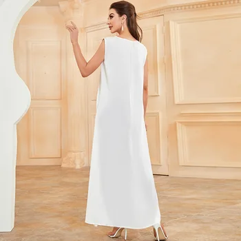White Ramadan Inner Dresses Islamic Clothing For Women Dubai Abaya ...